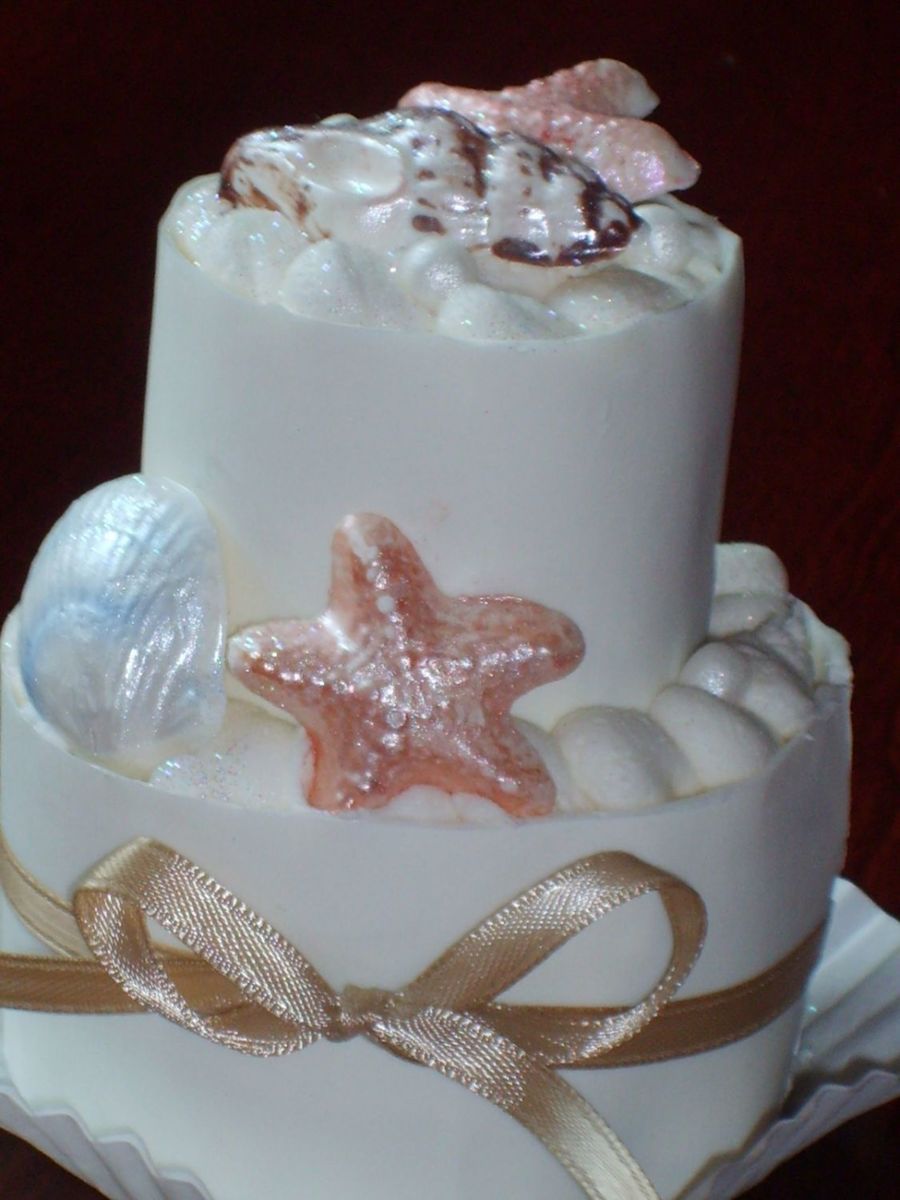 2 Tier Mini Chocolate Wrap W/ Shells - CakeCentral.com