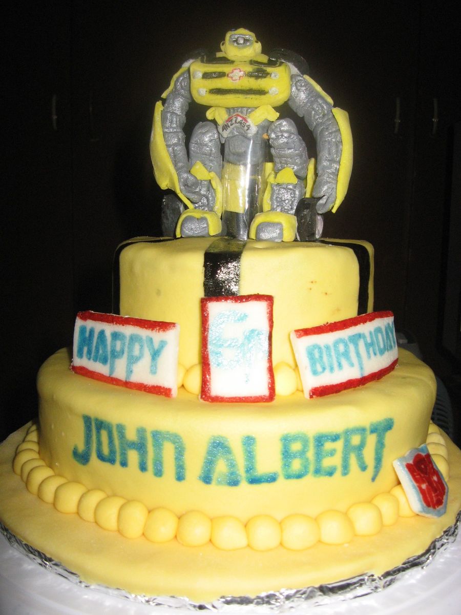 Transformers Bumblebee Cake - CakeCentral.com