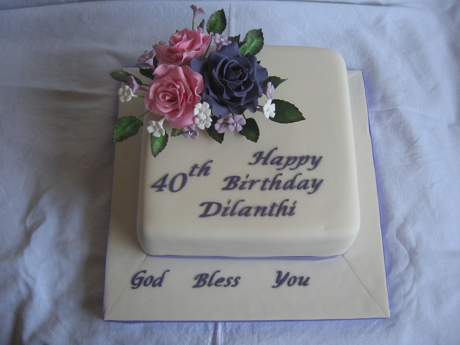 40Th Birthday Cake. - CakeCentral.com