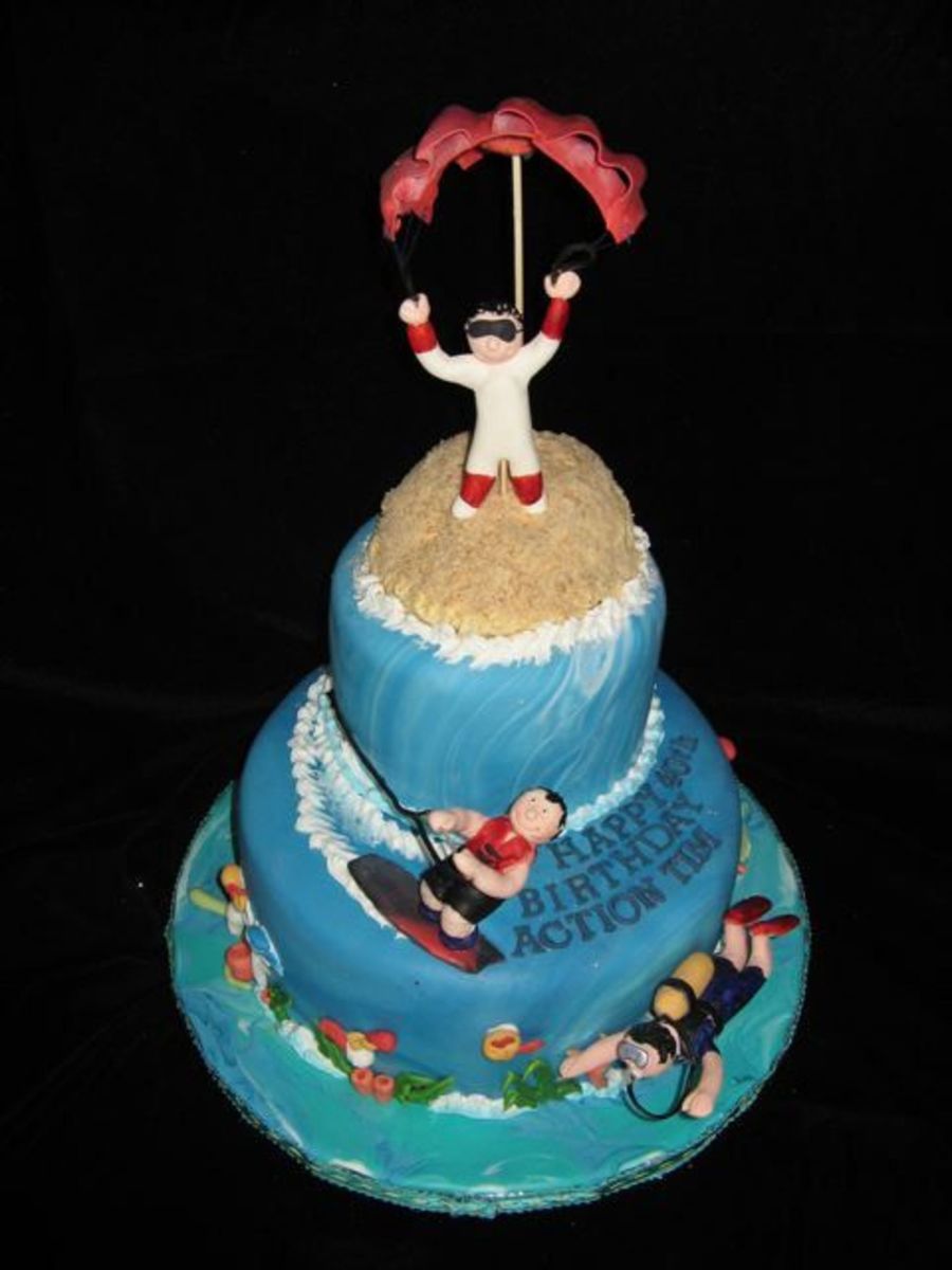 Action Sports Birthday Cake - CakeCentral.com