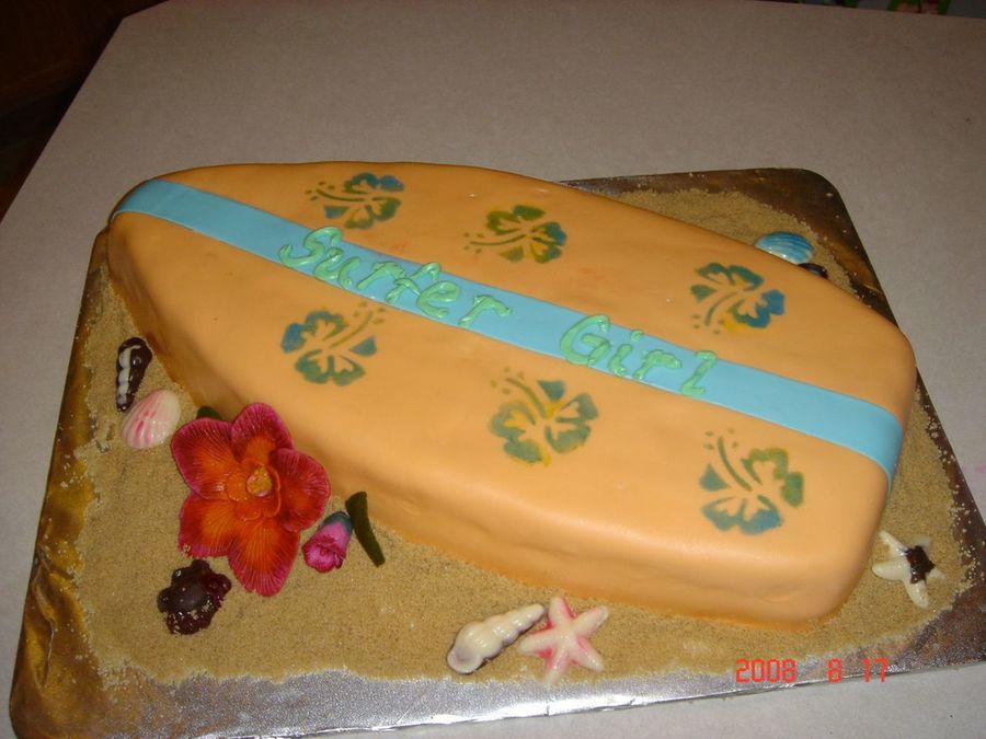 Surfboard Cake - CakeCentral.com