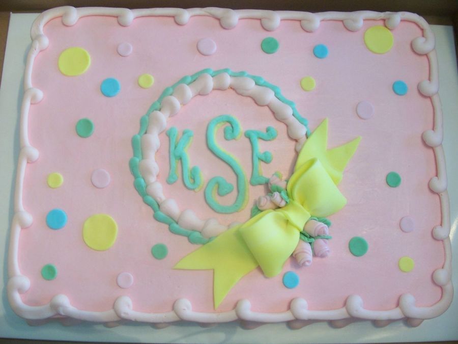 Monogram Cake - CakeCentral.com