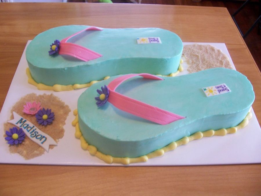My First Flip-Flop Cake - CakeCentral.com