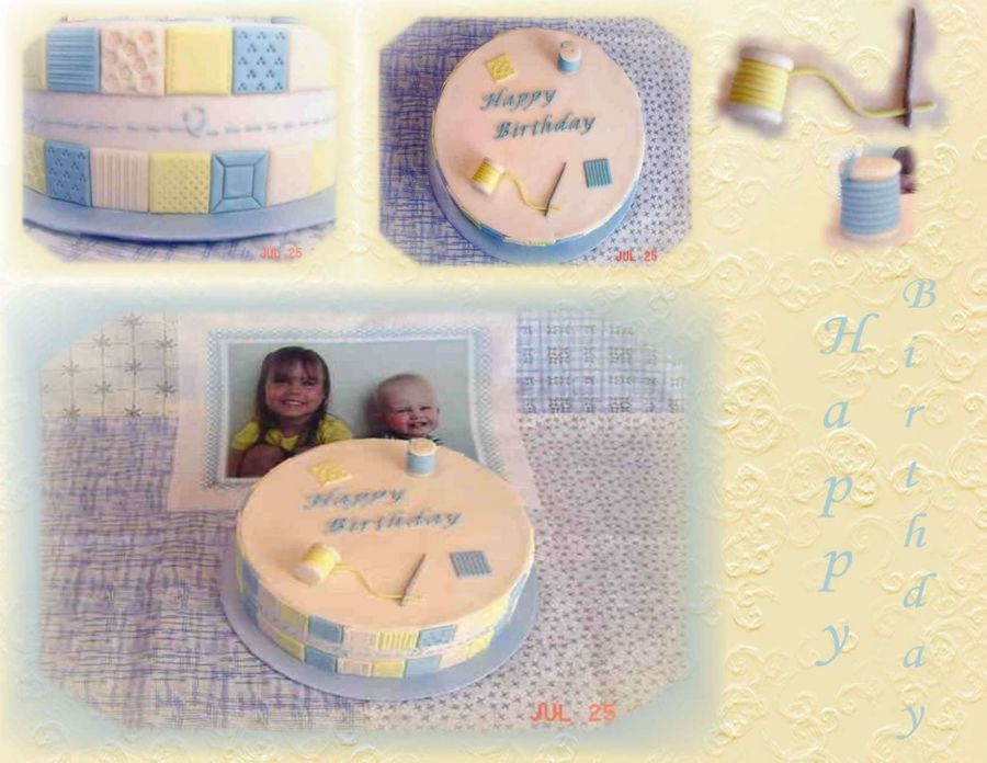 Quilt Birthday Cake - CakeCentral.com