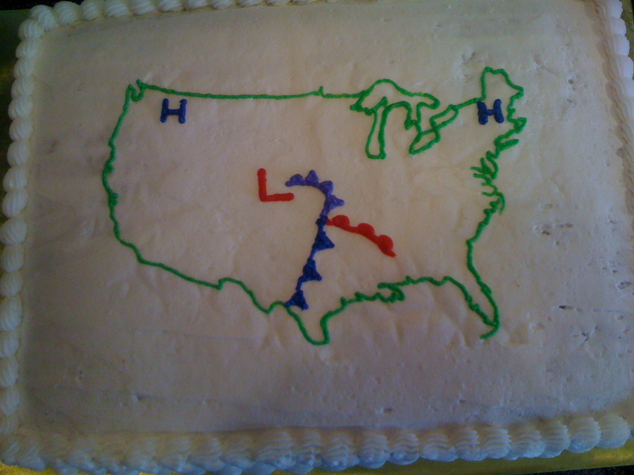 Weather Map Cake - CakeCentral.com