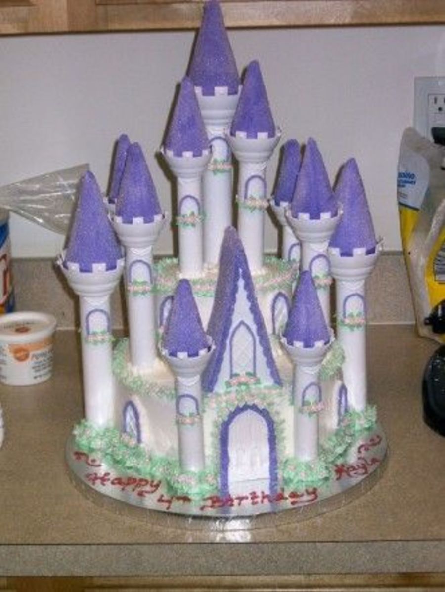 Purple Castle Cake - CakeCentral.com