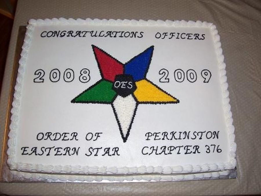 Order Of Eastern Star Cake - CakeCentral.com