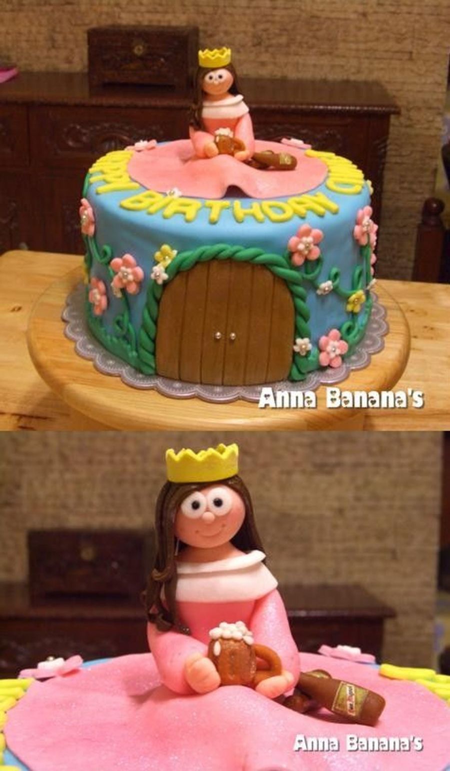 Princess With A Beer Mug - CakeCentral.com