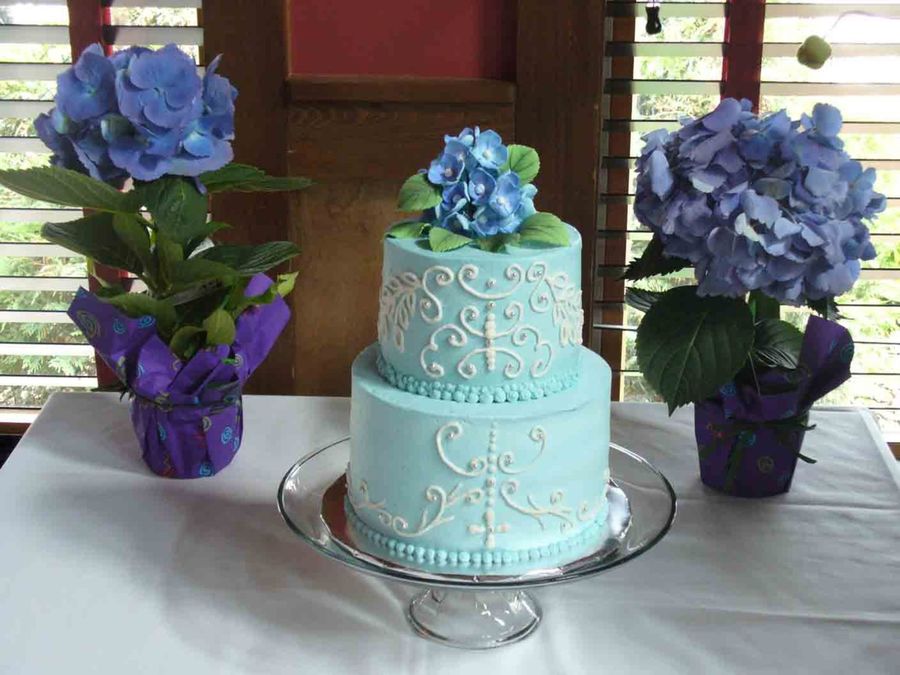 Blue Hydrangea - CakeCentral.com