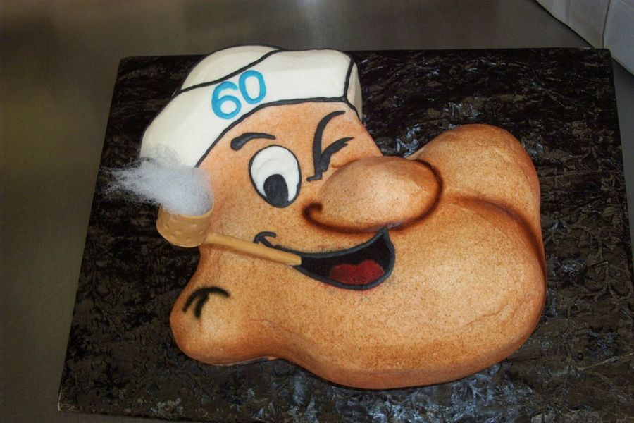 Popeye Shaped Cake - CakeCentral.com