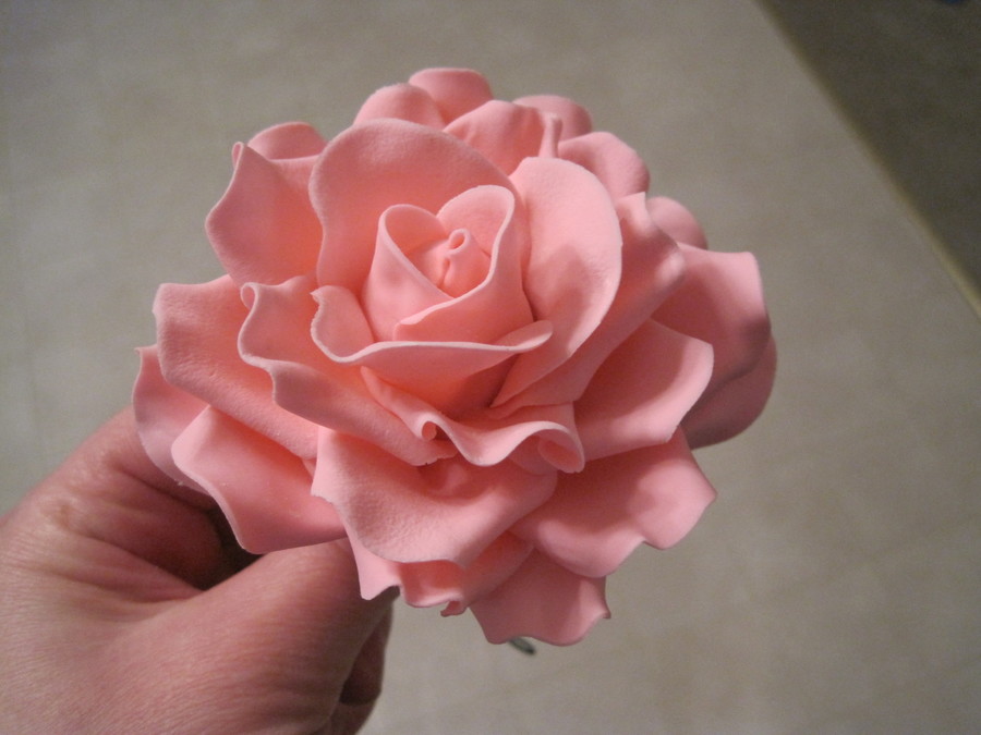 Large Gum Paste Rose - CakeCentral.com
