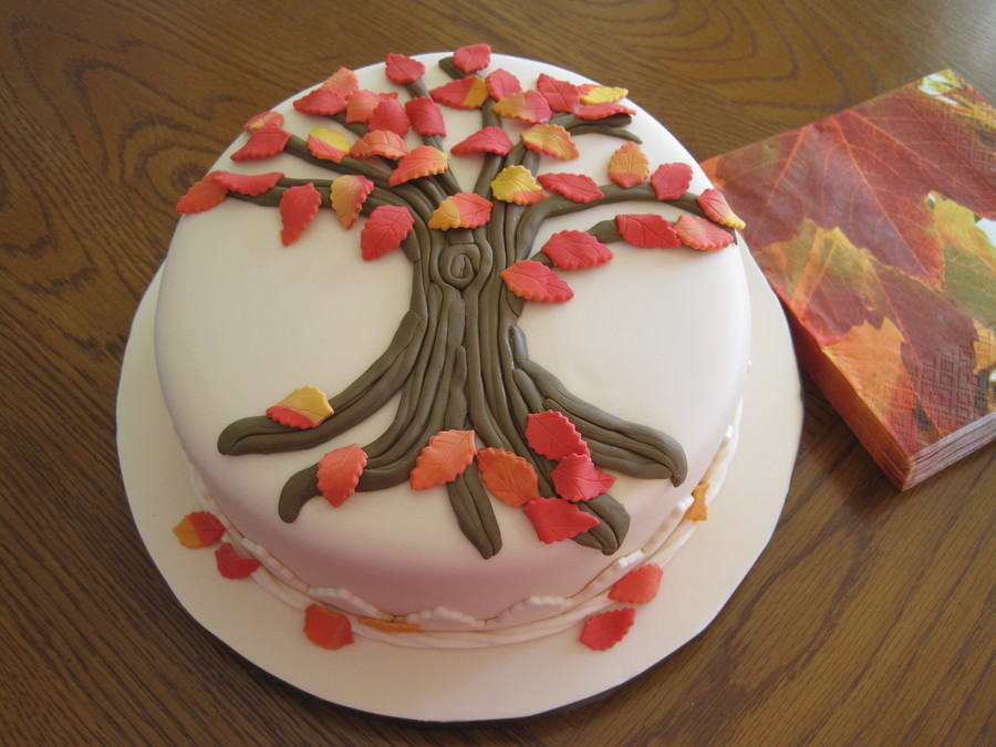 Fall Tree Cake - CakeCentral.com
