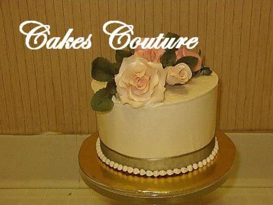 Sample Cake With Gumpaste Flowers - CakeCentral.com