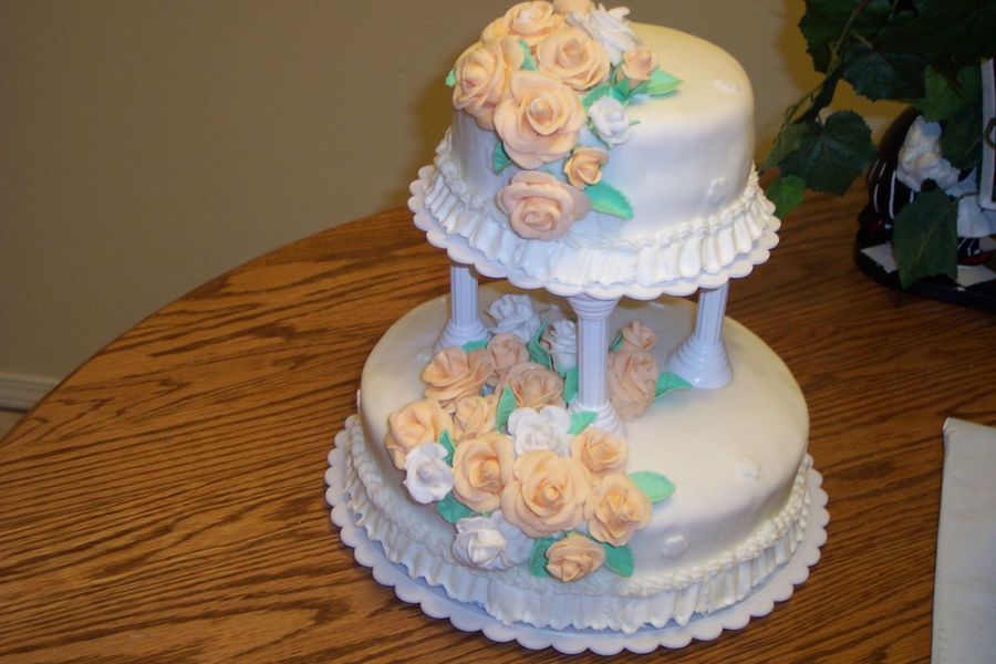 Tiered Wedding Cake For 3Rd Wilton Course - CakeCentral.com