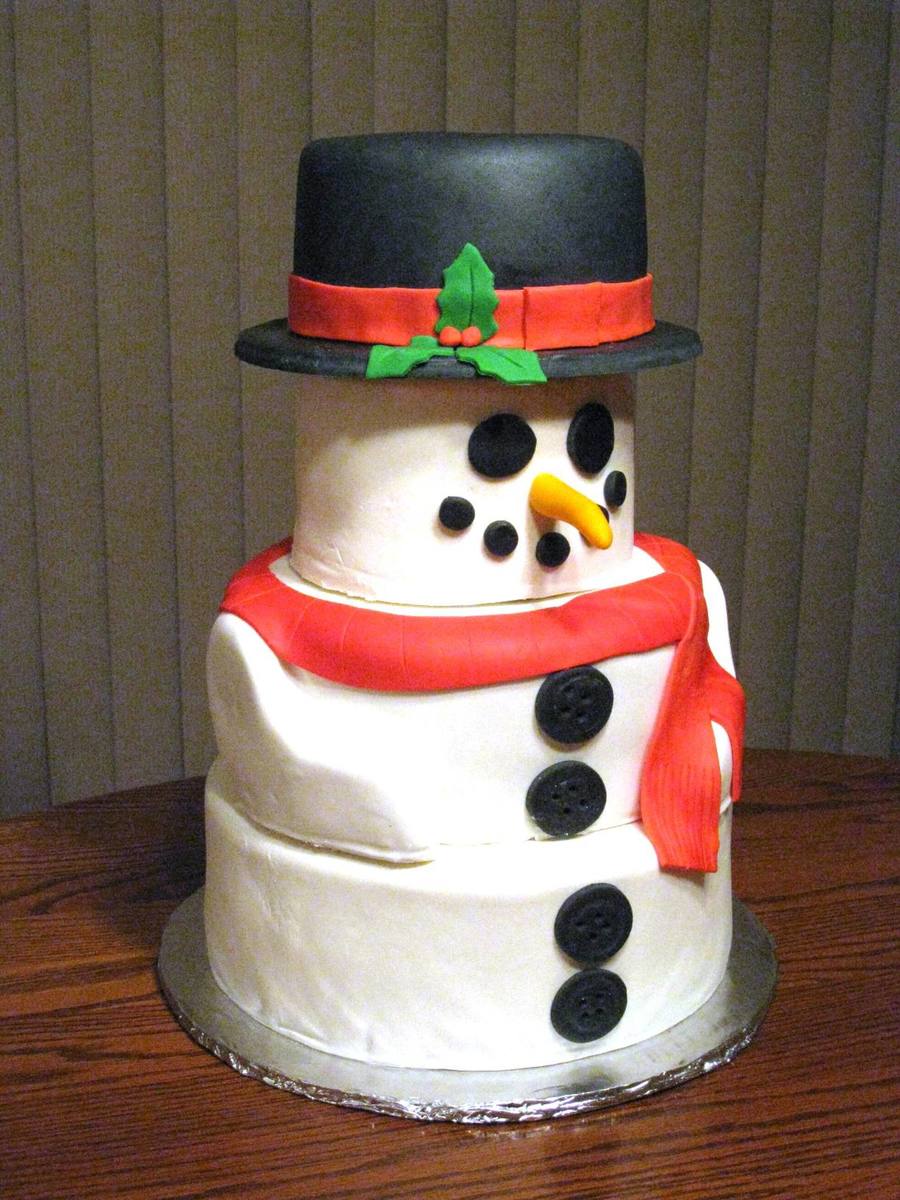 Snowman Cake - CakeCentral.com