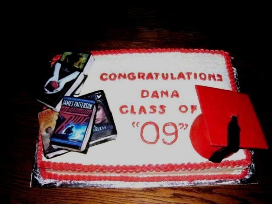 Graduation Cake For An Avid Reader - CakeCentral.com