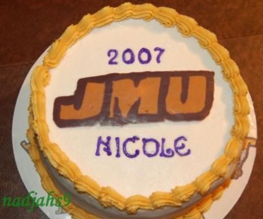 Jmu Graduation Cake - Jmu Letters - CakeCentral.com