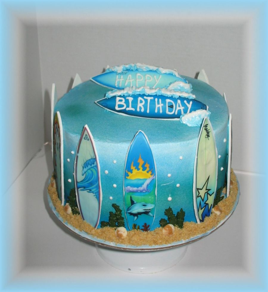 Surfboard Birthday - CakeCentral.com
