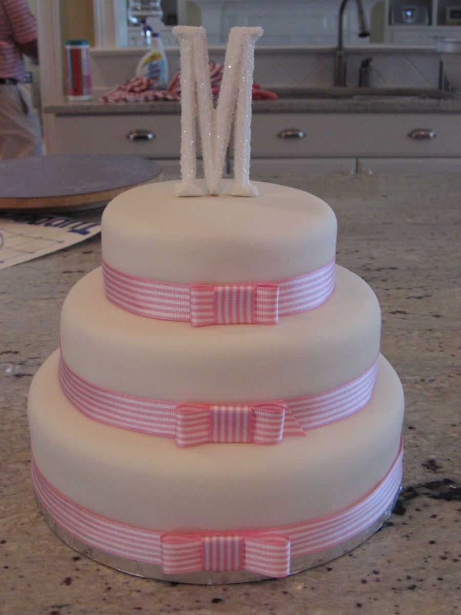 Christening Cake For Baby Molly - CakeCentral.com