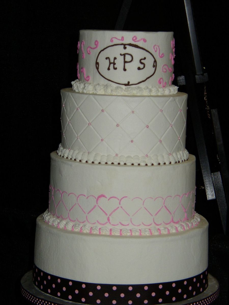 Monogram Wedding Cake - CakeCentral.com