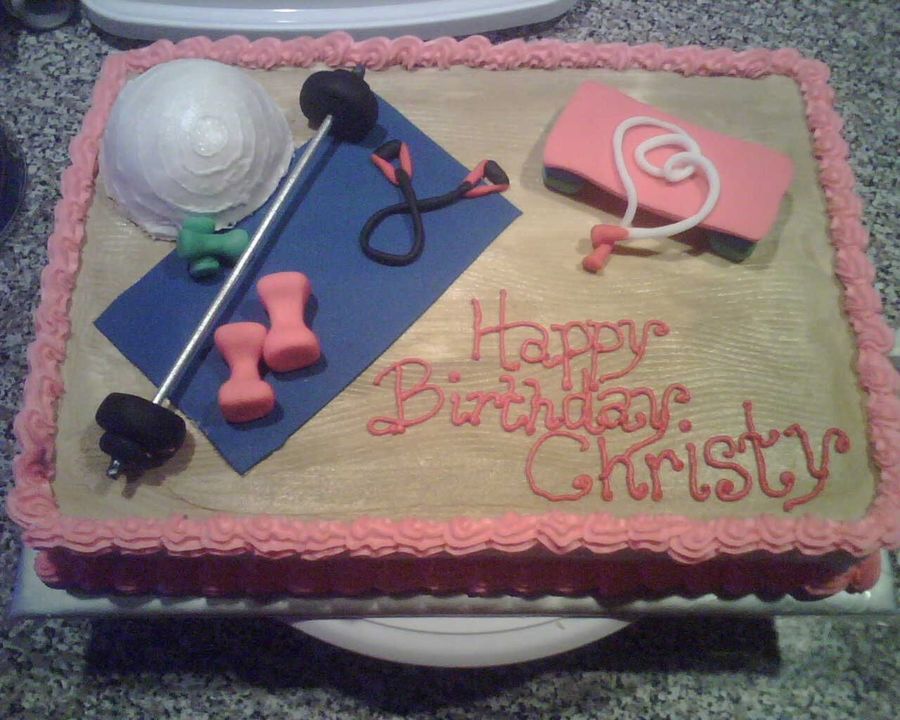 Workout Themed Cake - CakeCentral.com