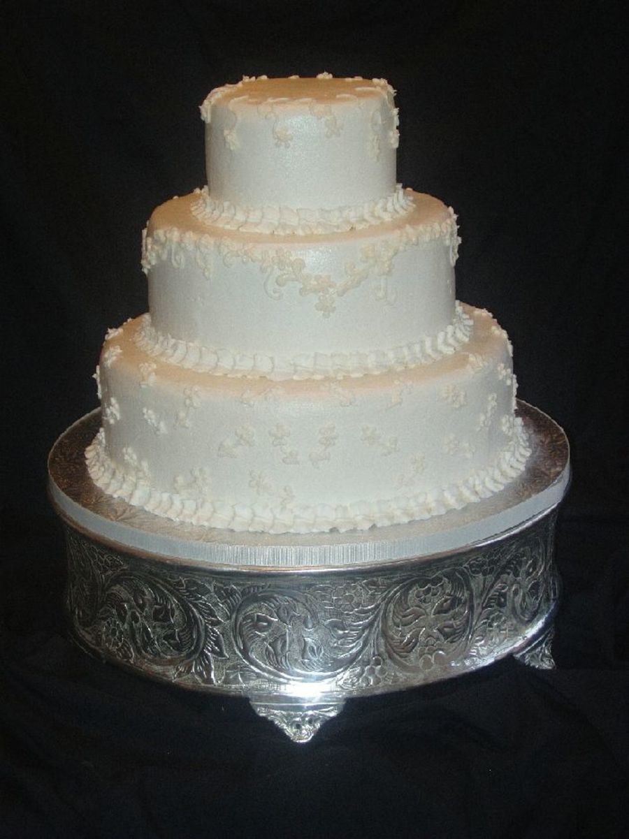 Ivory Wedding Cake - CakeCentral.com