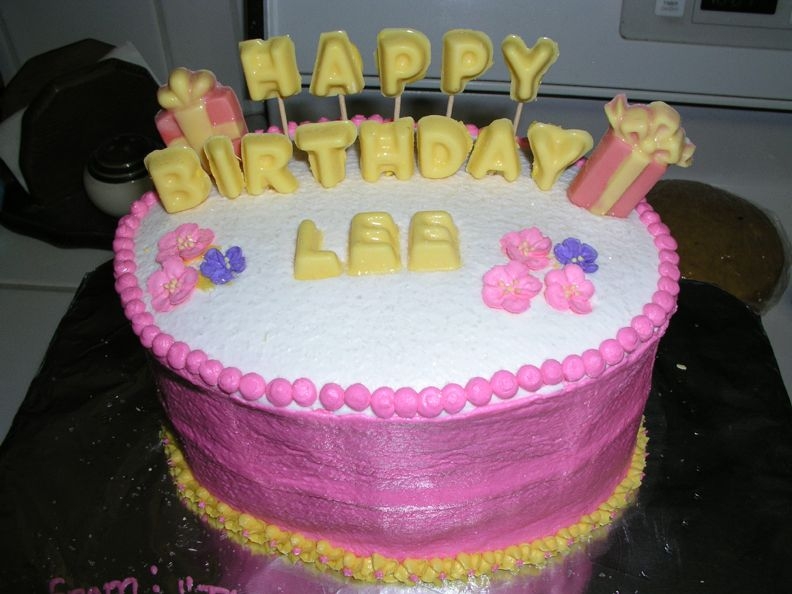 Birthday Cake With Candy Letters - CakeCentral.com