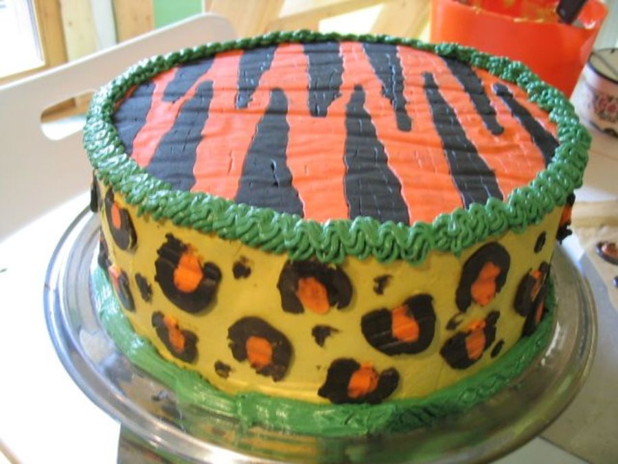 Tiger Stripes And Leopard Spots - CakeCentral.com