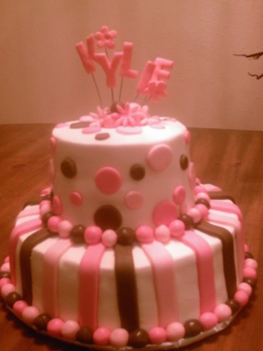 Polka Dots And Stripes - CakeCentral.com