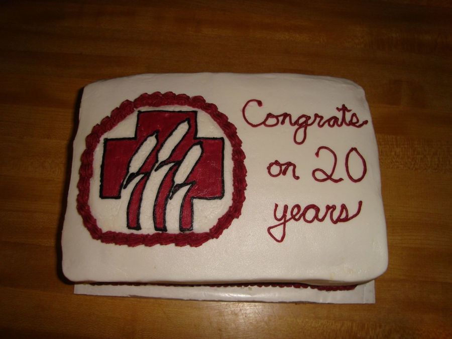 Co-Worker's 20Th Anniversary Cake - CakeCentral.com