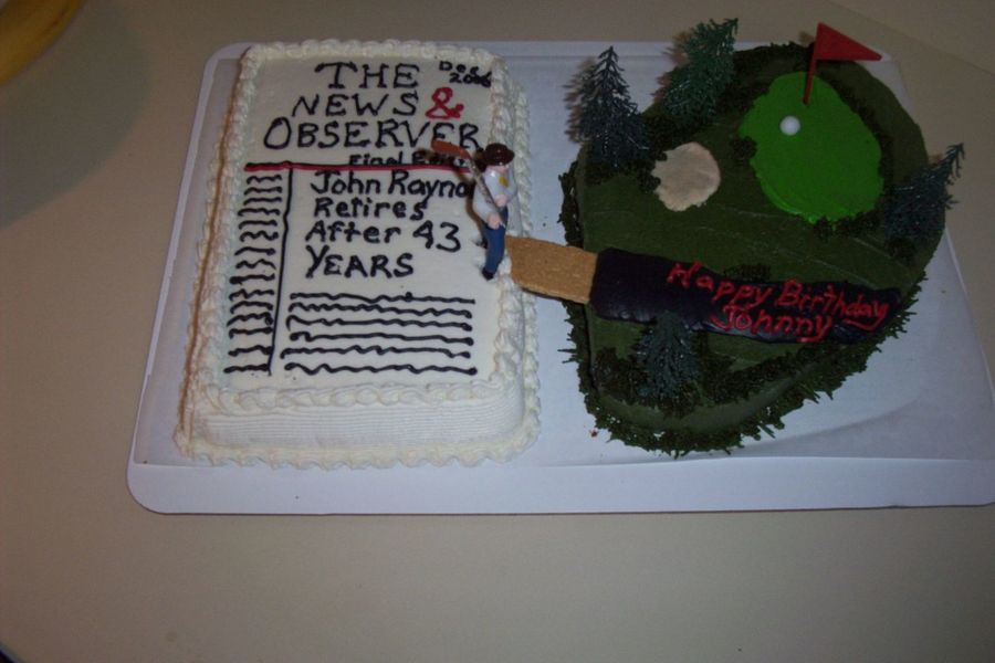 Golf And Newspaper Cake - CakeCentral.com
