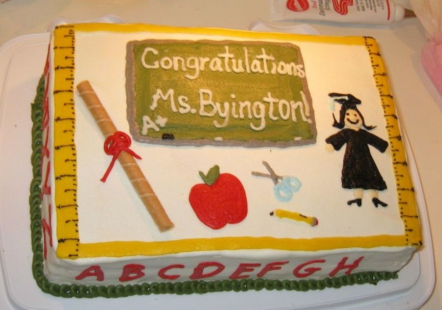 Graduation Cake For Teacher - CakeCentral.com