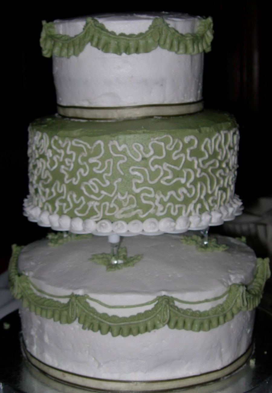 Sage Wedding Cake - CakeCentral.com