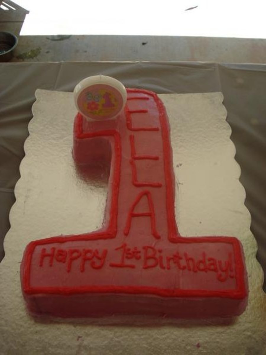 1St Birthday Cake For Ella - CakeCentral.com