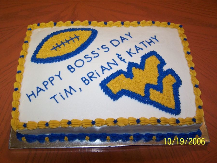 Wvu Boss's Day - CakeCentral.com