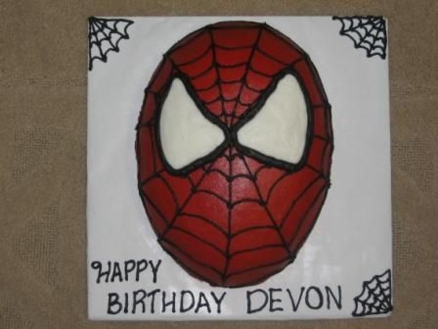 Spiderman Face - CakeCentral.com