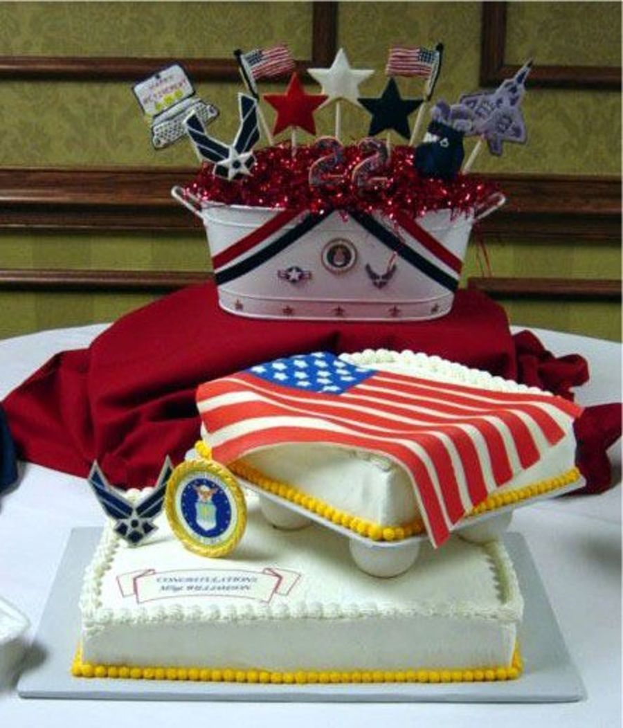 Son's Air Force Retirement Cake - CakeCentral.com