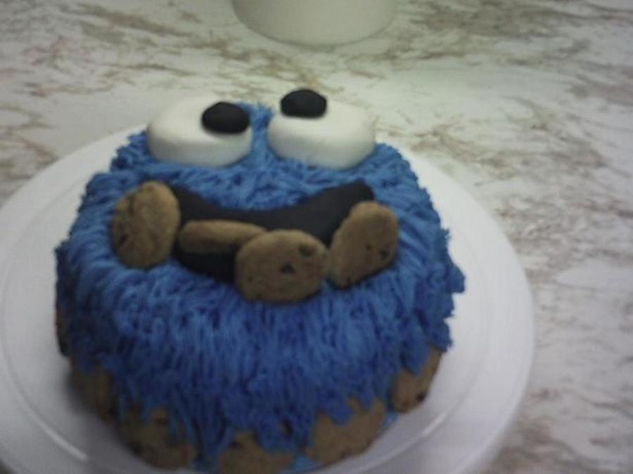 Cookie Monster Smash Cake - CakeCentral.com