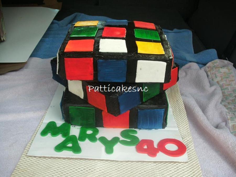Rubiks Cube Birthday Cake - CakeCentral.com