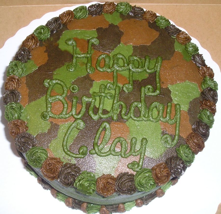 Camo Cake - CakeCentral.com