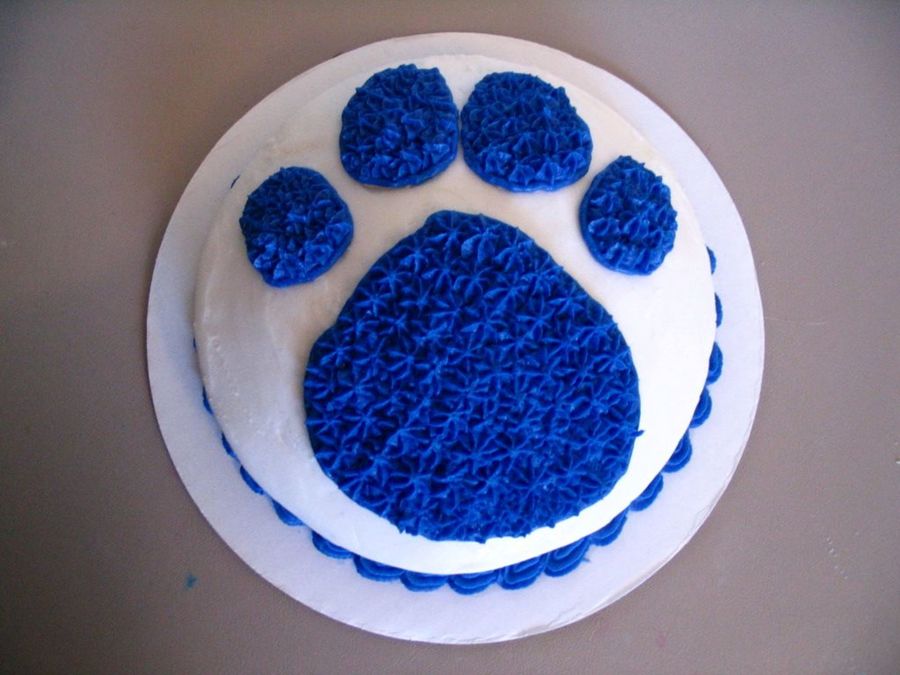 Mini Blue's Clue Paw Print - CakeCentral.com