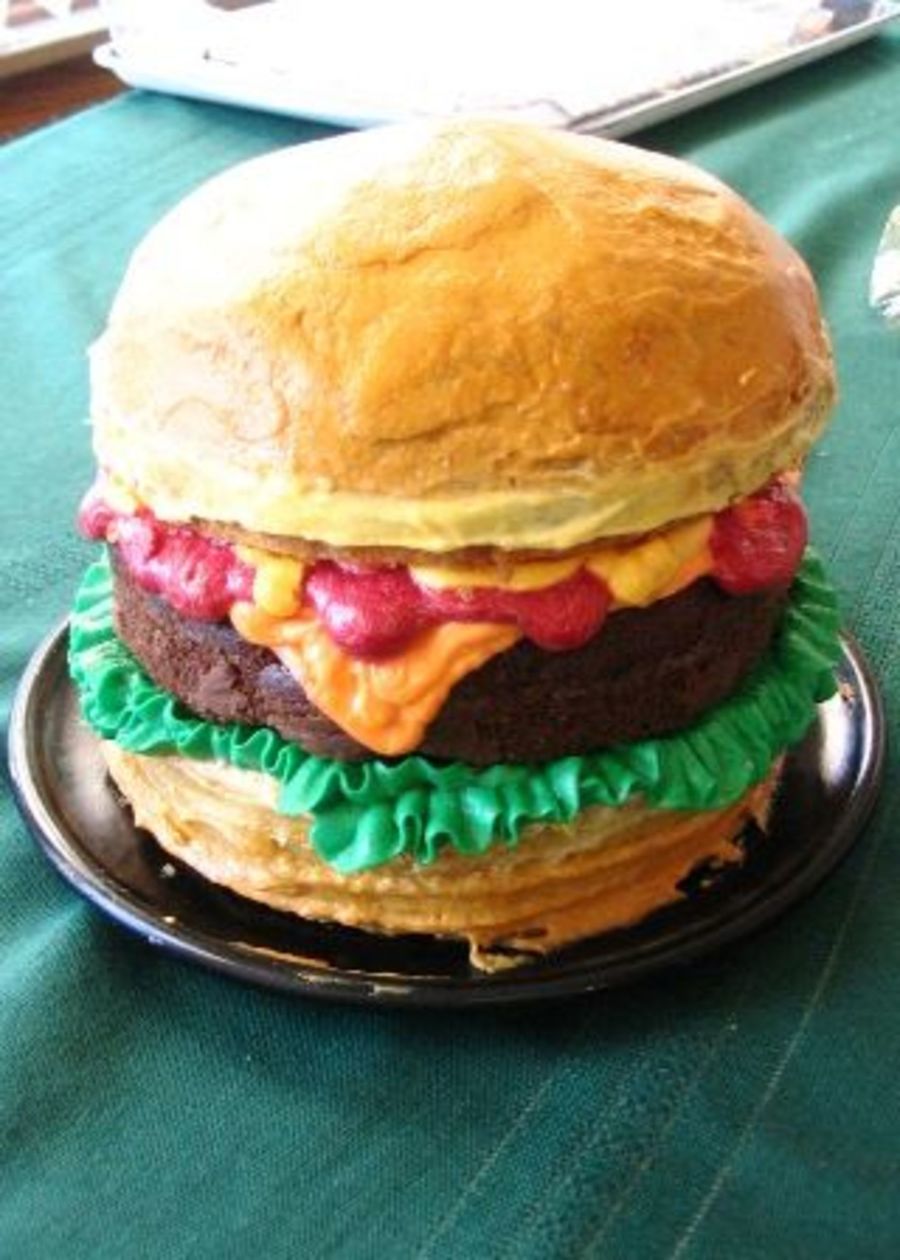 Cheeseburger Cake! - CakeCentral.com
