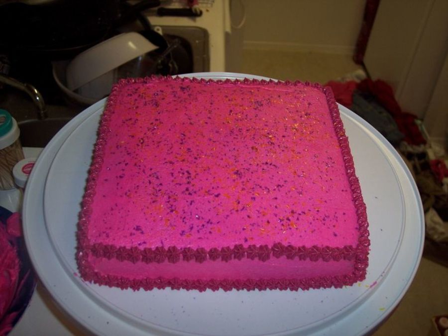 Pink Square Cake - CakeCentral.com