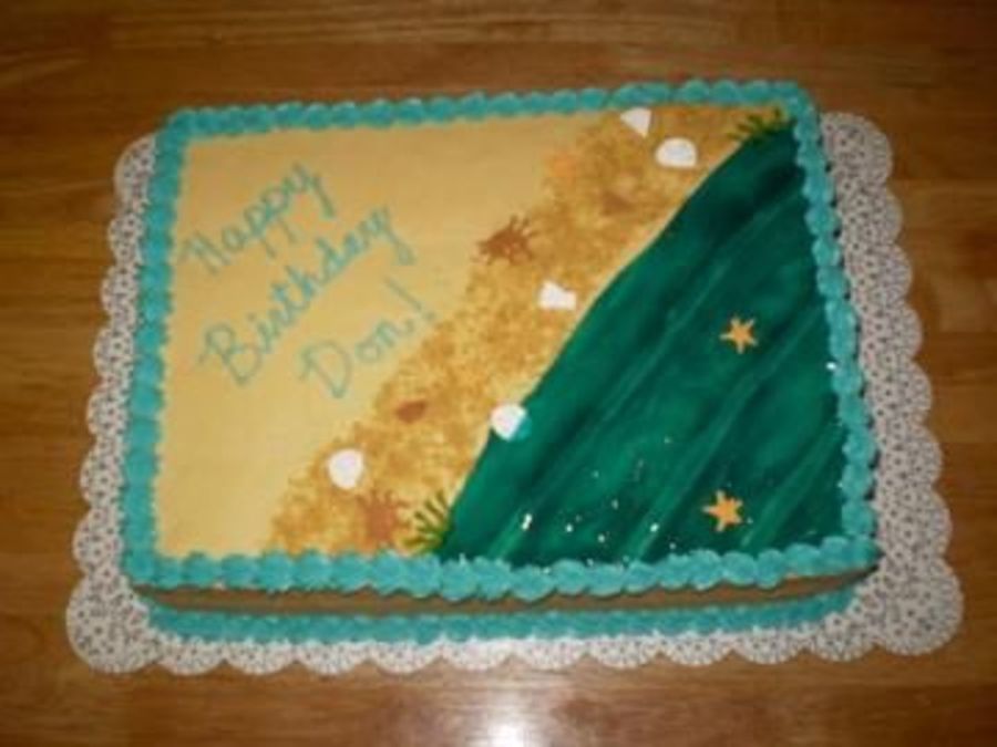 Beach Sheet Cake - CakeCentral.com