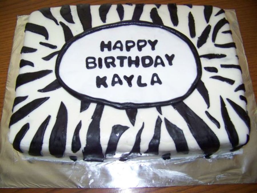 Kayla's Zebra - CakeCentral.com