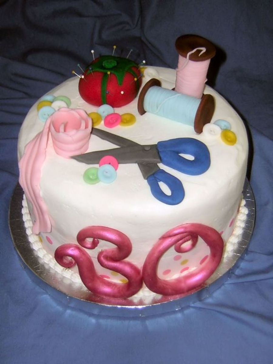 30Th Birthday Crafty Cake - CakeCentral.com