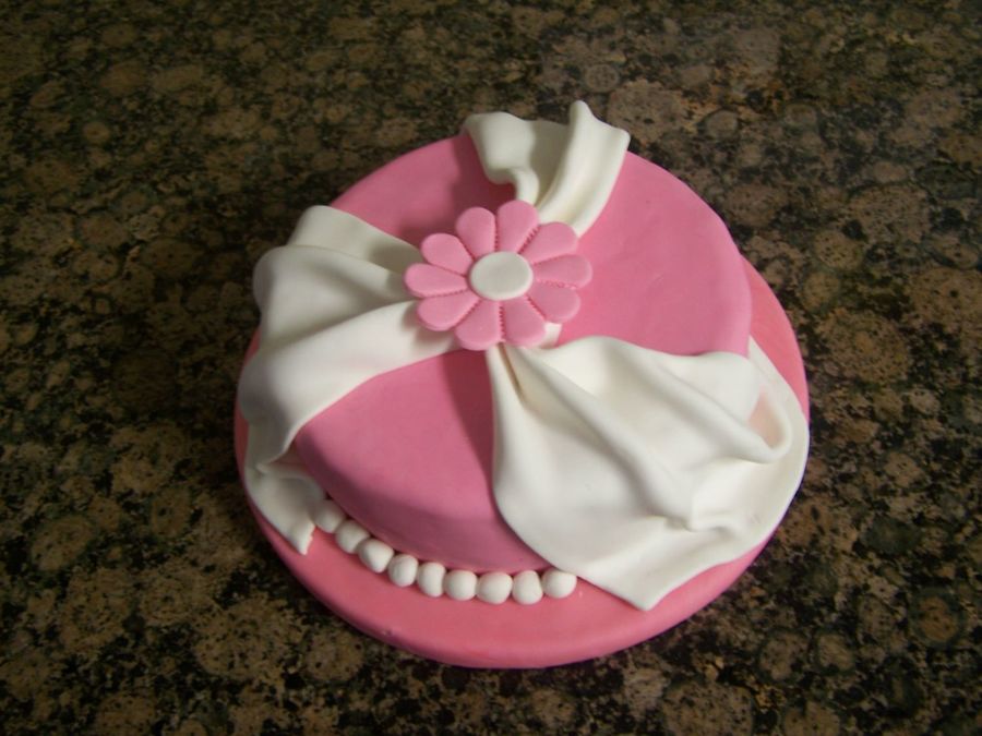 Pink Fondant Cake - CakeCentral.com