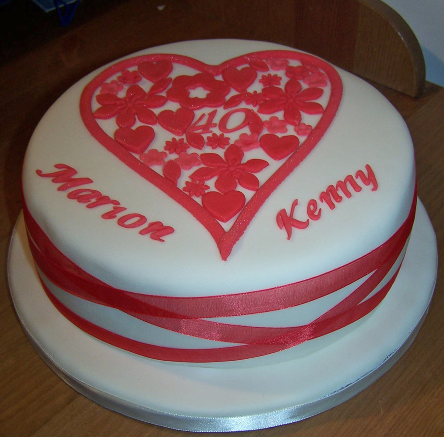 Ruby Anniversary - CakeCentral.com