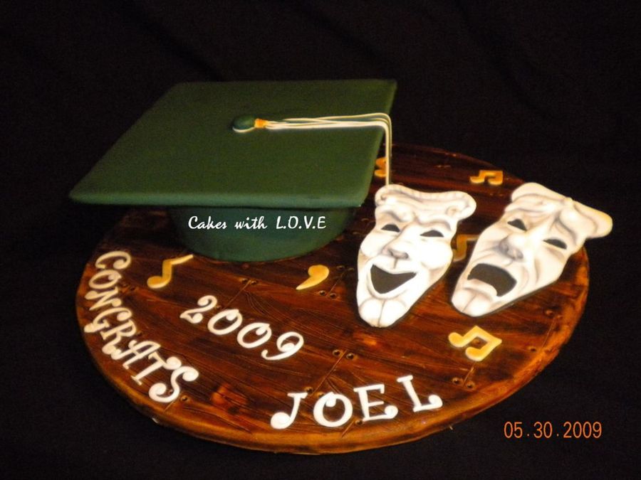 Drama And Music Graduation Cake - CakeCentral.com