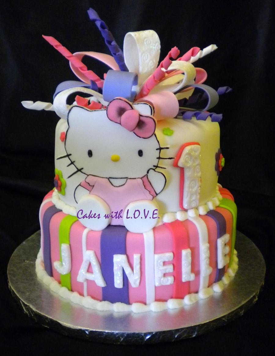 Hello Kitty First Birthday - CakeCentral.com
